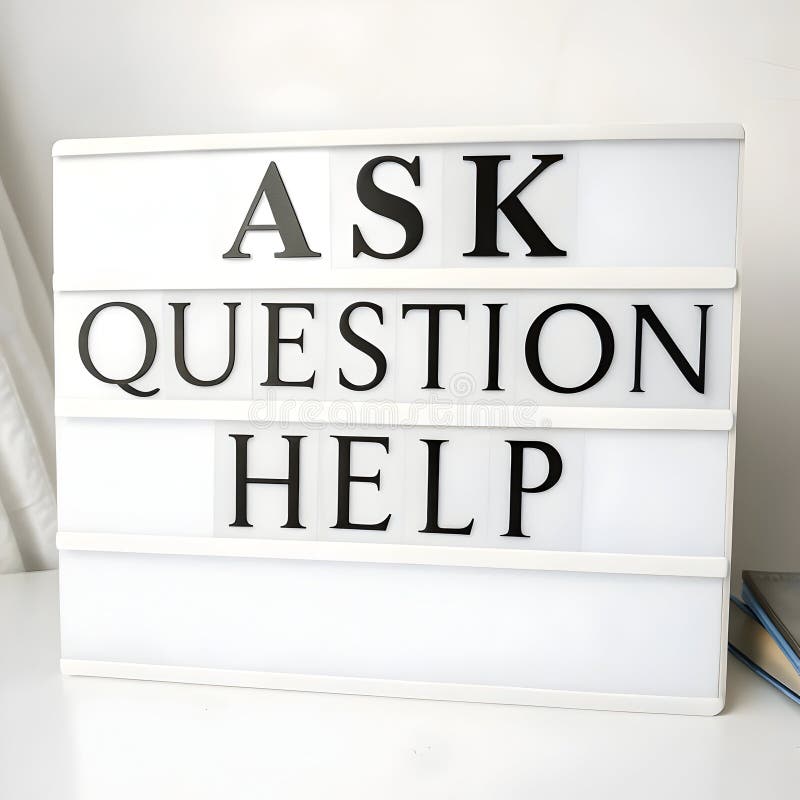 Ask Question Help Isolated on White Background Stock Illustration ...