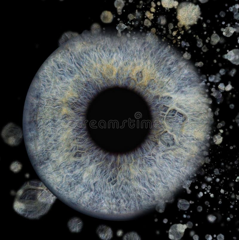 Isolated Image of a Blue Human Iris in a Circular Shape Set Against a ...