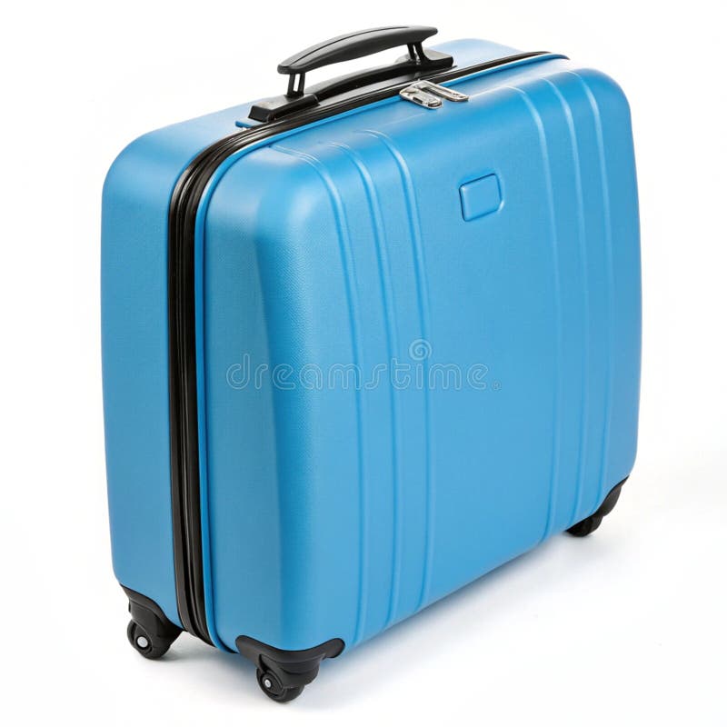 A Blue Suitcase Sitting on Top of a Tiled Floor. Generative AI Image ...