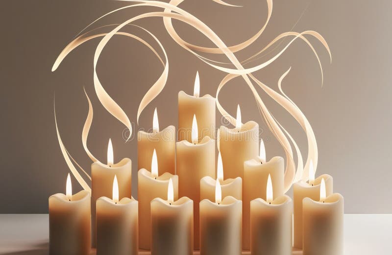 Fire and Flames Isolated Candle Flame Pattern Stock Illustration ...