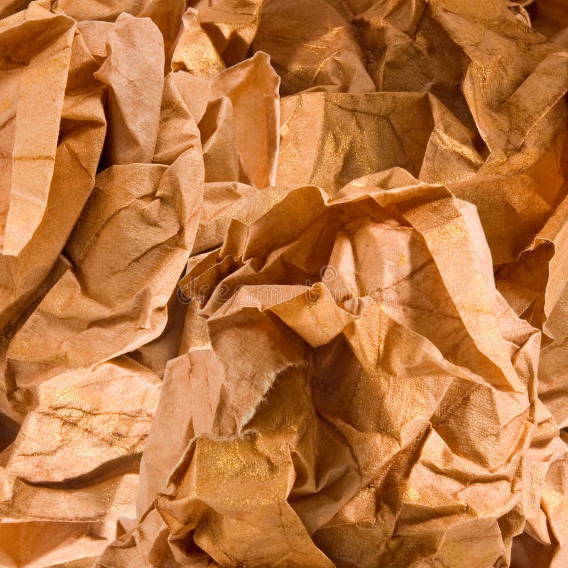 Isolated Image of a Crumpled Paper Closeup Stock Image - Image of ...