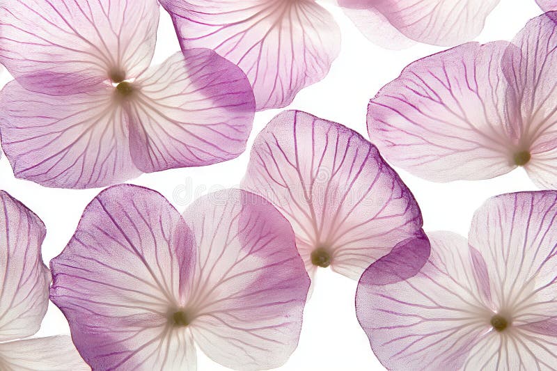 An Isolated Image of a Delicate Pink Flower Petal with a Complex Vein ...