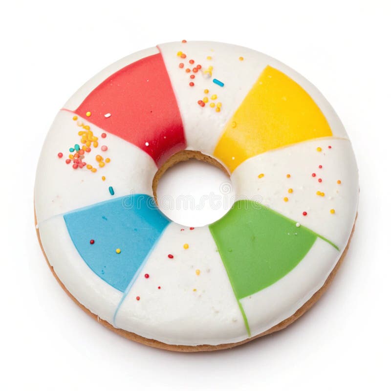 Donut Chart on White Background Stock Illustration - Illustration of ...