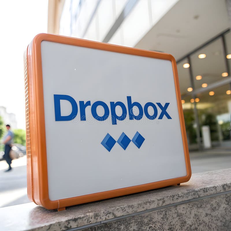 Dropbox Logo Isolated on White Background Stock Illustration ...