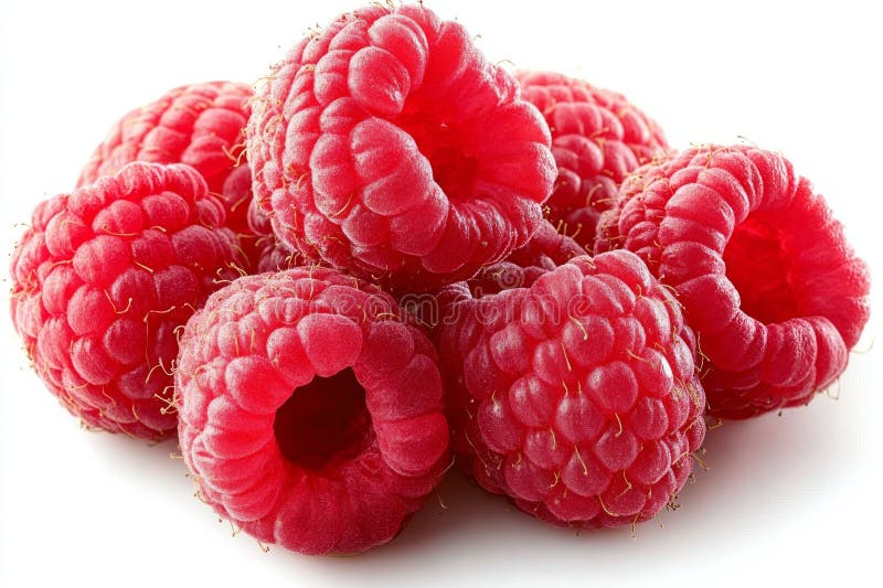 Isolated Image of Fresh Raspberries with a Transparent Backdrop Stock ...