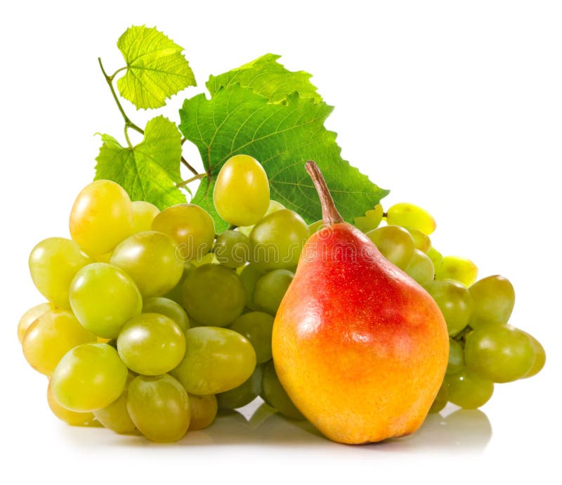 Isolated Image of Grapes and Pears Closeup Stock Photo - Image of ...