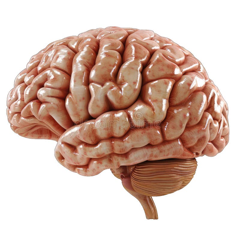 Isolated Brain Illustration – Flat Style Isolated on White Background ...