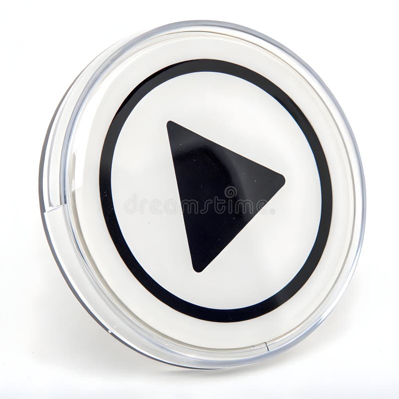 Play Button Icon Isolated on White Background Stock Illustration ...