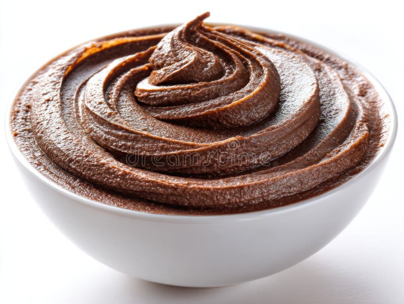 An Isolated Image of Rich Chocolate Pudding in a Bowl Stock Photo ...