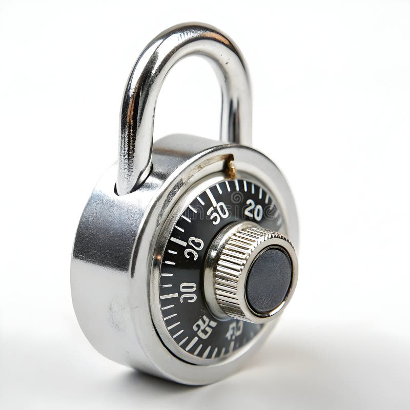 Safe Security Lock Isolated on White Background Stock Illustration ...
