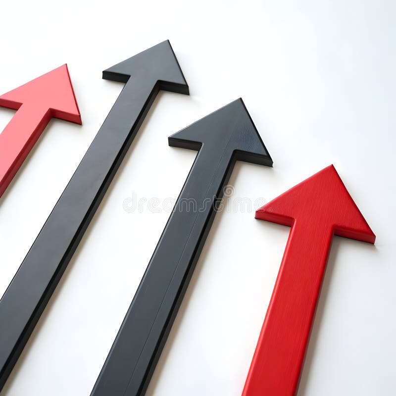 Arrows Up Pointer Isolated on White Background Stock Illustration ...