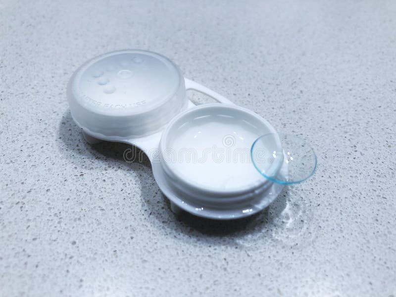 Isolated Image of Soft Contact Lenses with Lens Case Stock Photo ...