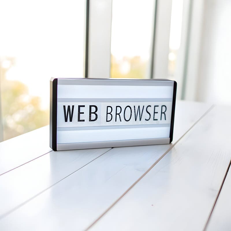 Web Browser Sign Isolated on White Background Stock Illustration ...