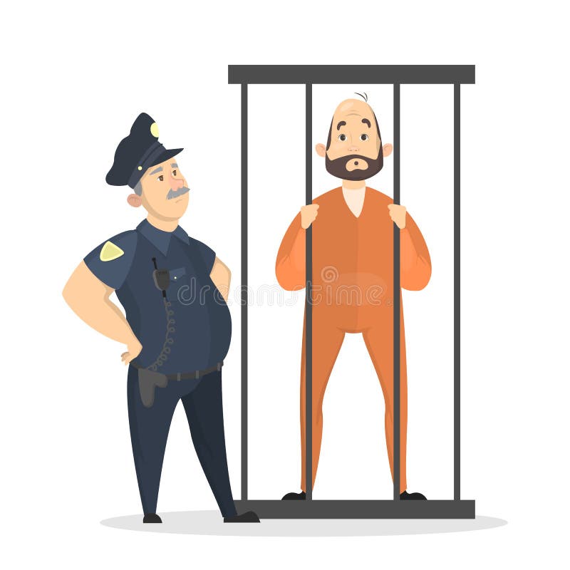 Isolated imprisoned set. stock vector. Illustration of adult - 115560633