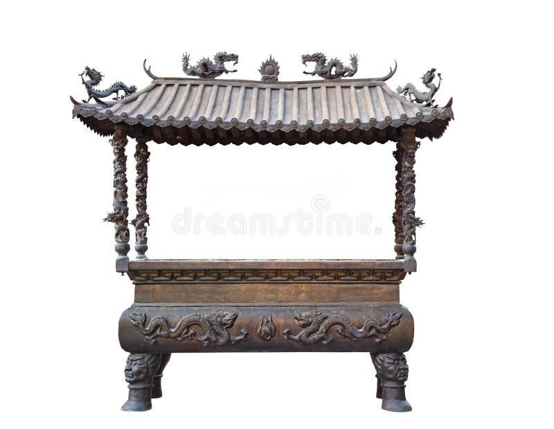 Isolated Incense Pot in Chinese Style Stock Image - Image of spiritual ...