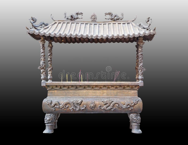 Isolated Incense Pot in Chinese Style Stock Image - Image of stick ...