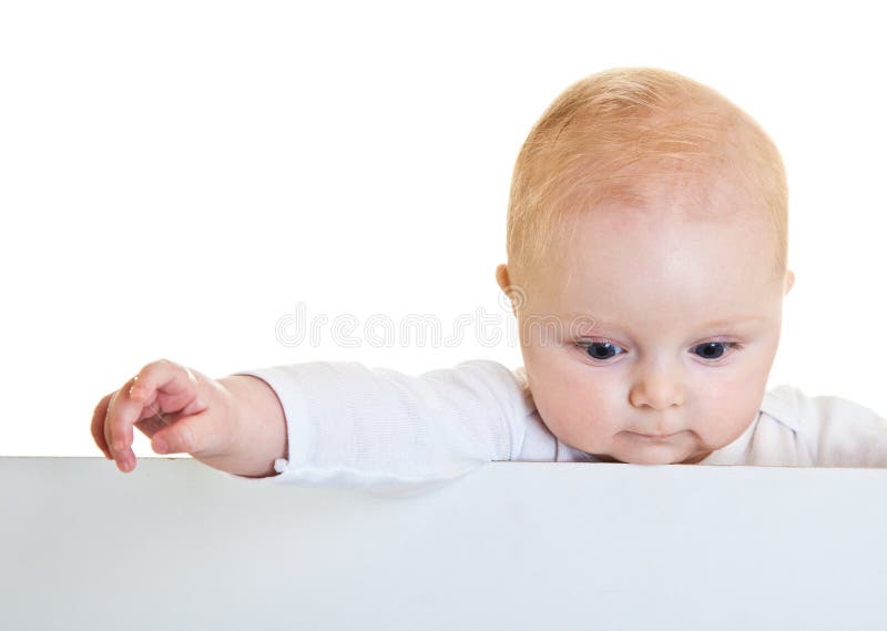 Isolated infant girl stock image. Image of cute, hand - 22773735