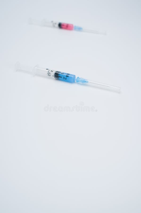 Isolated Sterilized Injection Syringe on a White Background Stock Image ...