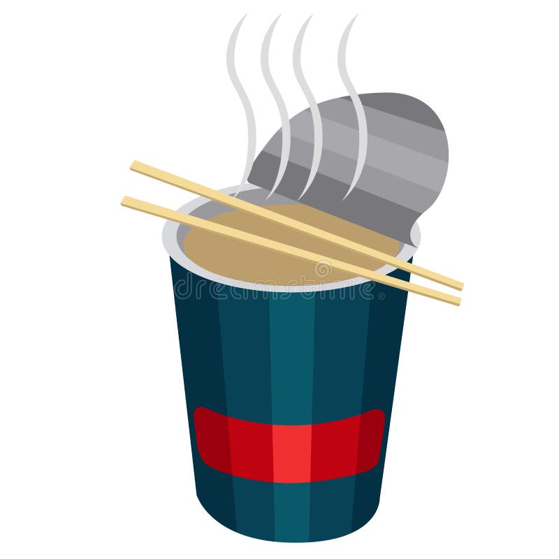 Isolated instant soup stock illustration. Illustration of fastfood ...
