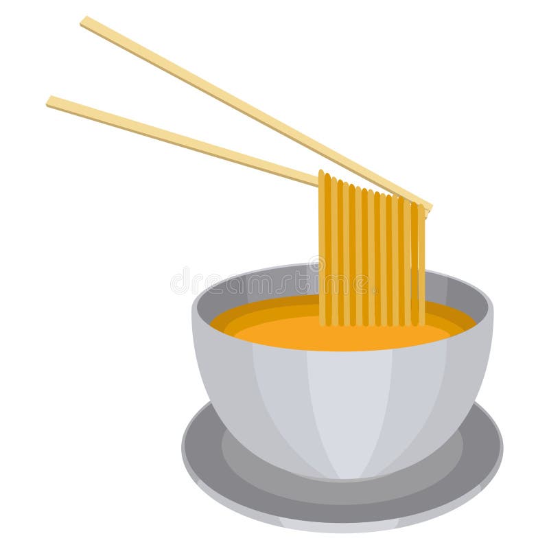 Isolated instant soup stock illustration. Illustration of fastfood ...