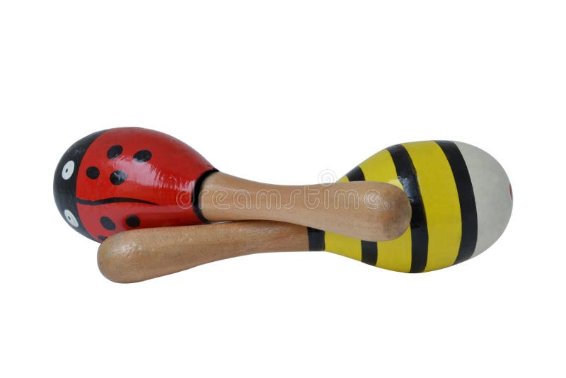 The Isolated Instrument Shake Call Maracas on the White Background ...