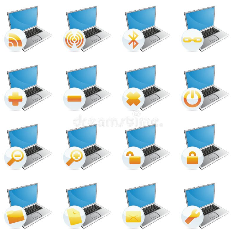 Isolated internet icons stock illustration. Illustration of download ...