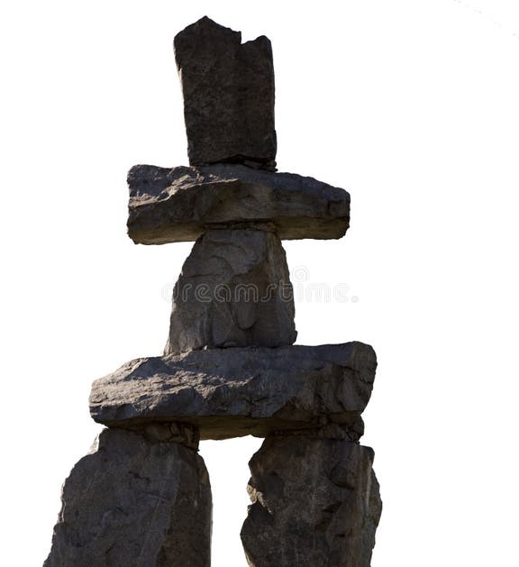 Isolated Inukshuk Vancouver Stock Photo - Image of spirit, canada: 11092784