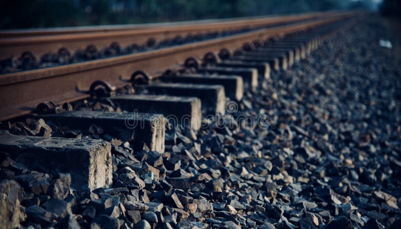 Isolated Iron Made Railway Tracks Unique Photo Stock Image - Image of ...