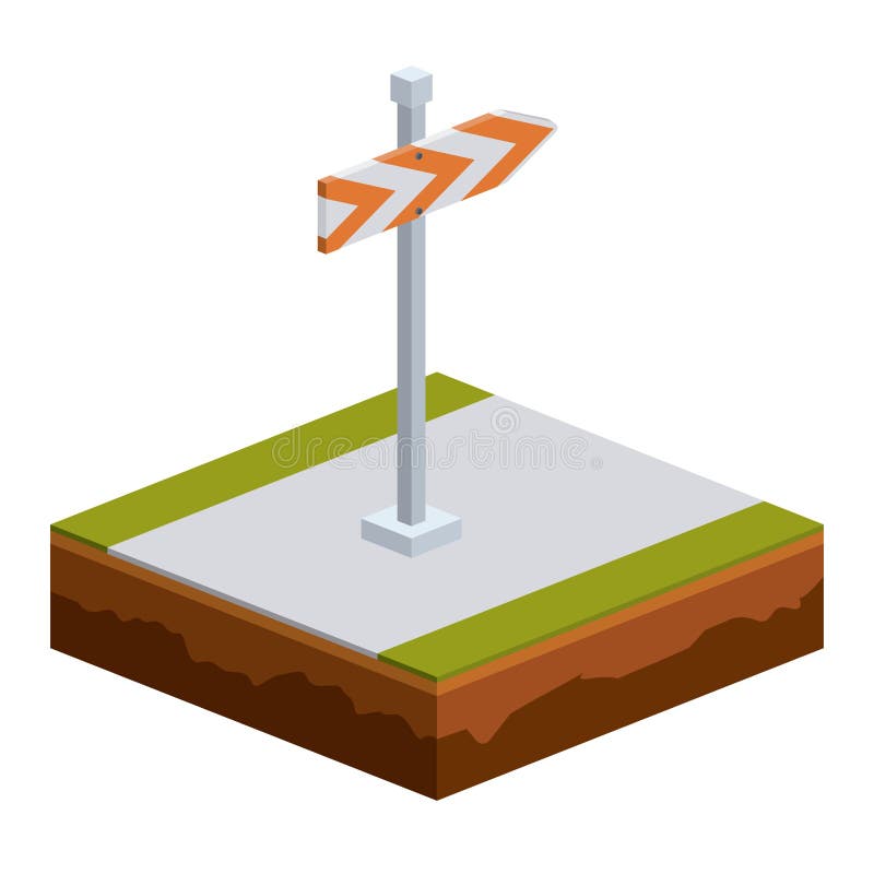 Isolated Isometric Road Sign Design Stock Vector - Illustration of ...