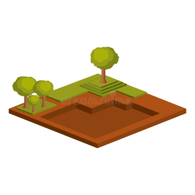 Isolated Isometric Tree Design Stock Vector - Illustration of ...
