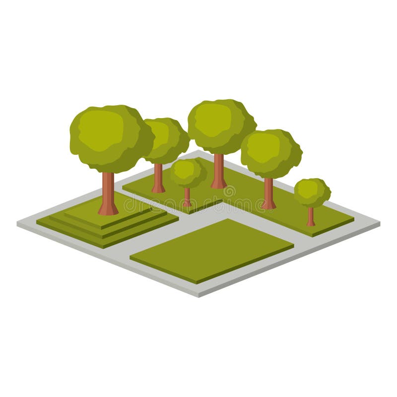 Isolated Isometric Tree Design Stock Vector - Illustration of ...