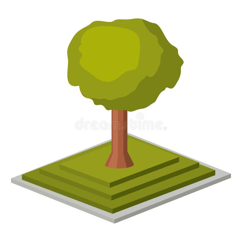 Isolated Isometric Tree Design Stock Vector - Illustration of concept ...