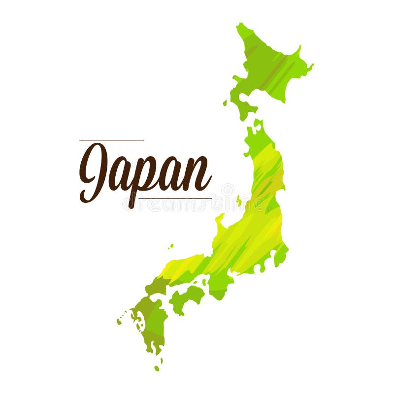 Isolated Japanese map stock vector. Illustration of vector - 87384121