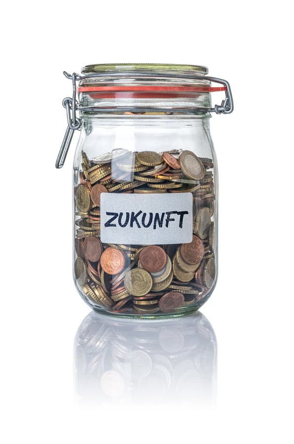Isolated Jar Filled with Coins Labeled Credit Stock Photo - Image of ...