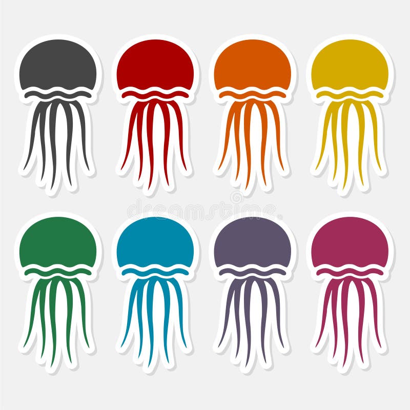 Isolated Jellyfish Icon - Illustration Stock Vector - Illustration of ...