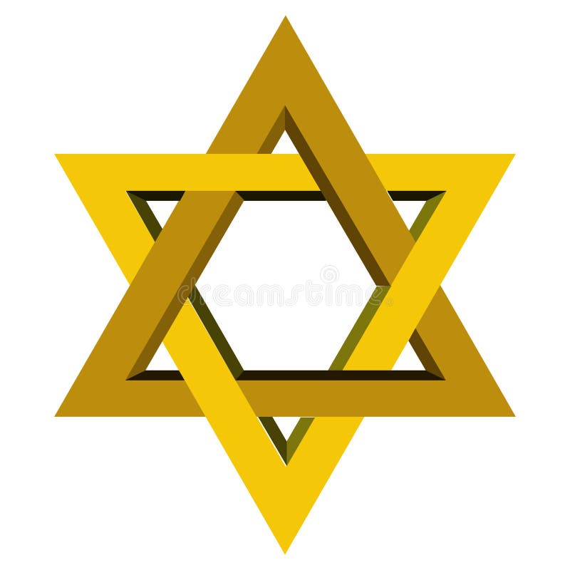 Isolated jewish star stock vector. Illustration of isolated - 93511699