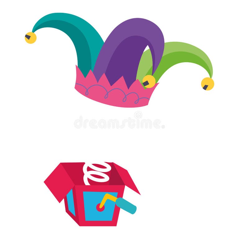 Isolated joke box stock vector. Illustration of circus - 179345231