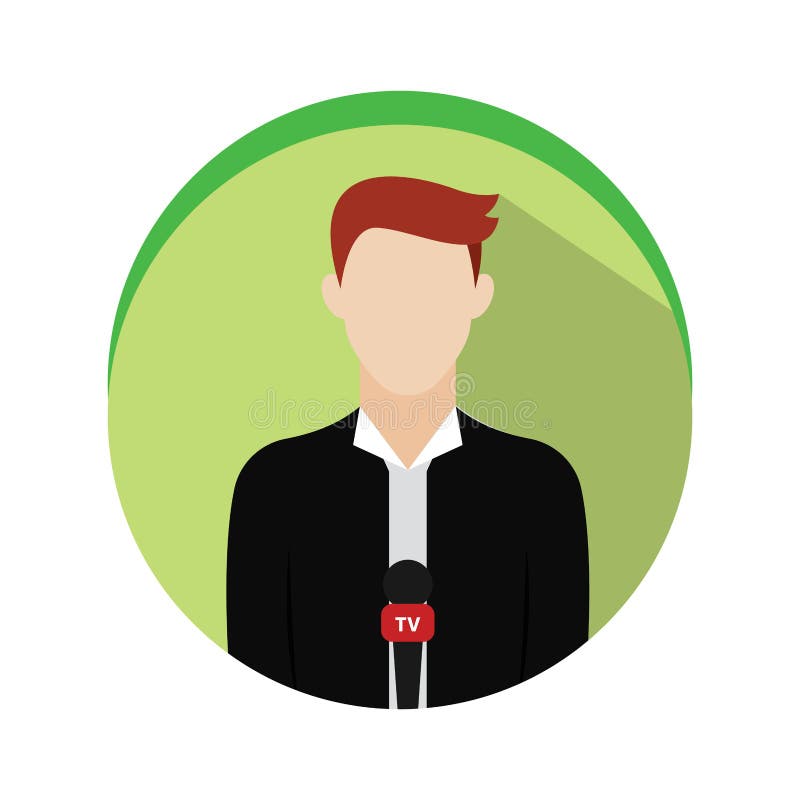 Journalist Icon Vector Isolated on White Background, Logo Concept of ...