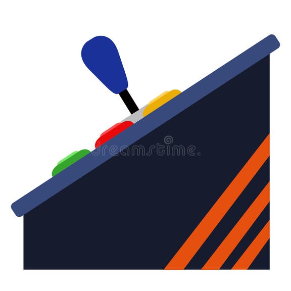 Joystick for Arcade Machine Stock Vector - Illustration of slot ...