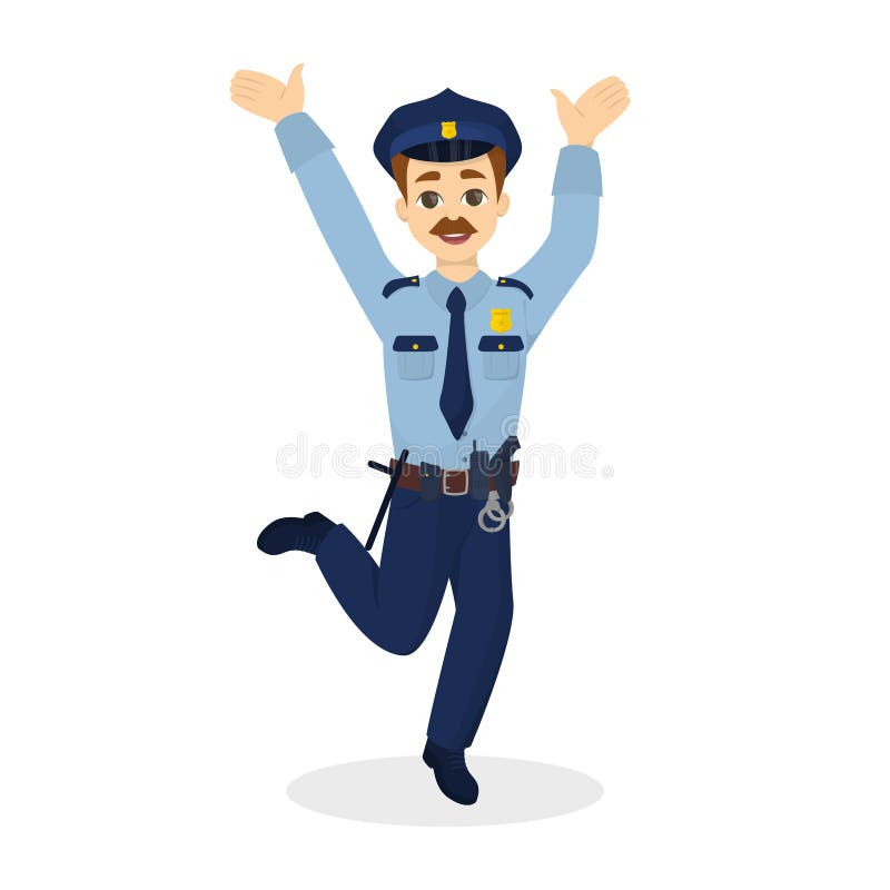 Jumping Policeman Stock Illustrations – 53 Jumping Policeman Stock ...