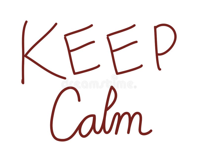 Isolated Keep Calm Text Vector Design Stock Vector - Illustration of ...