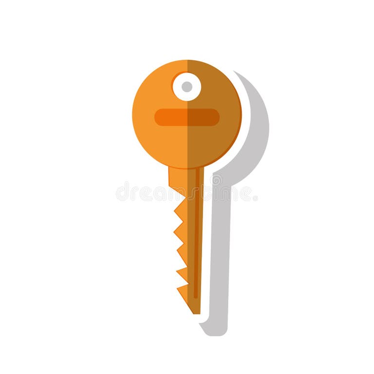 Isolated Key of Security System Design Stock Vector - Illustration of ...