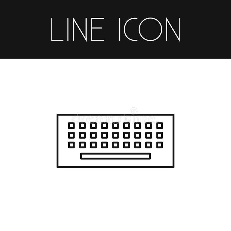 Isolated Keyboard Outline. Keypad Vector Element Can Be Used for Keypad ...