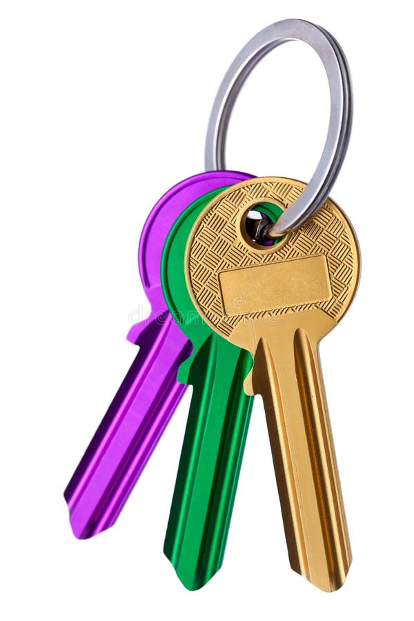 Isolated Keys on White stock photo. Image of silver, estate - 17996714