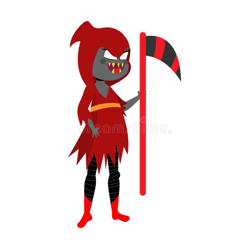 Isolated Kid with a Costume of Death Vector Stock Vector - Illustration ...