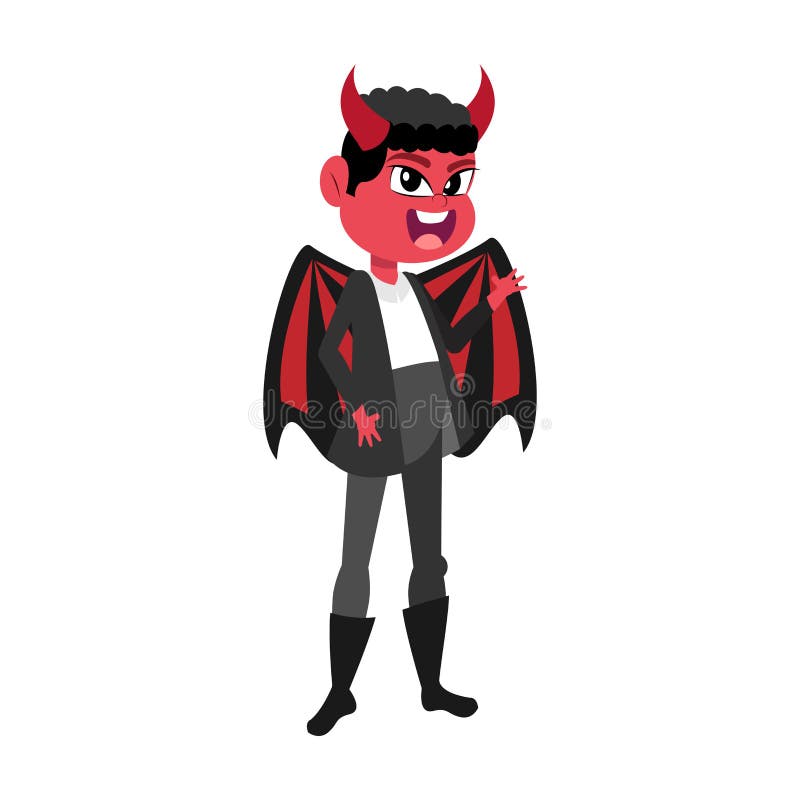 Isolated Kid with a Costume of Vampire Vector Stock Vector ...