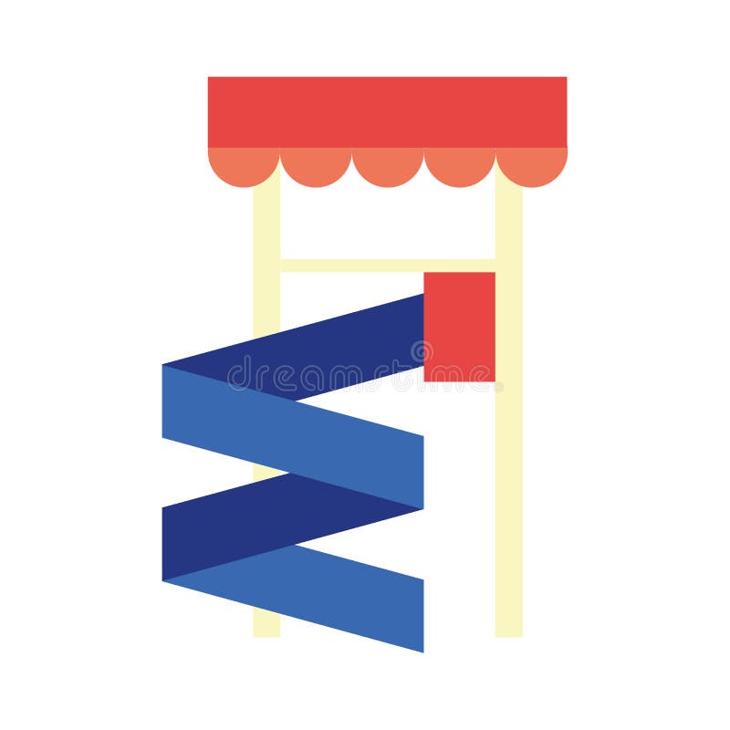 Isolated Kid Slide Amusement Park Icon Vector Stock Vector ...