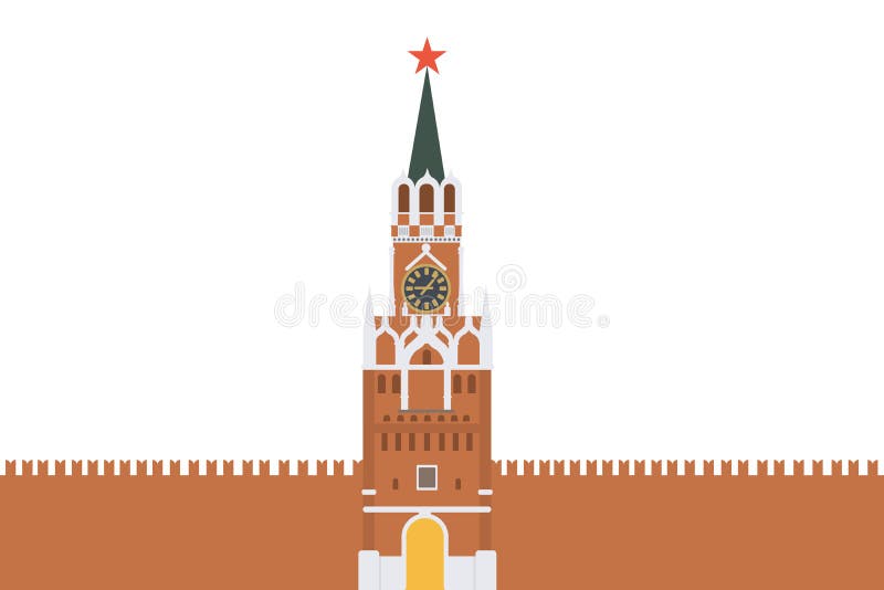 Kremlin Wall Element. Isolated Vector Sign. Flat Style Icon Stock ...
