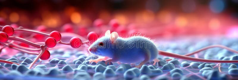 Laboratory Mouse Neural Pathway Model Highlights Genetic Research Dna ...