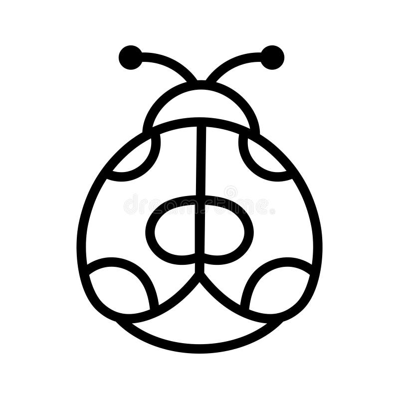 Isolated ladybug icon stock vector. Illustration of white - 200341540